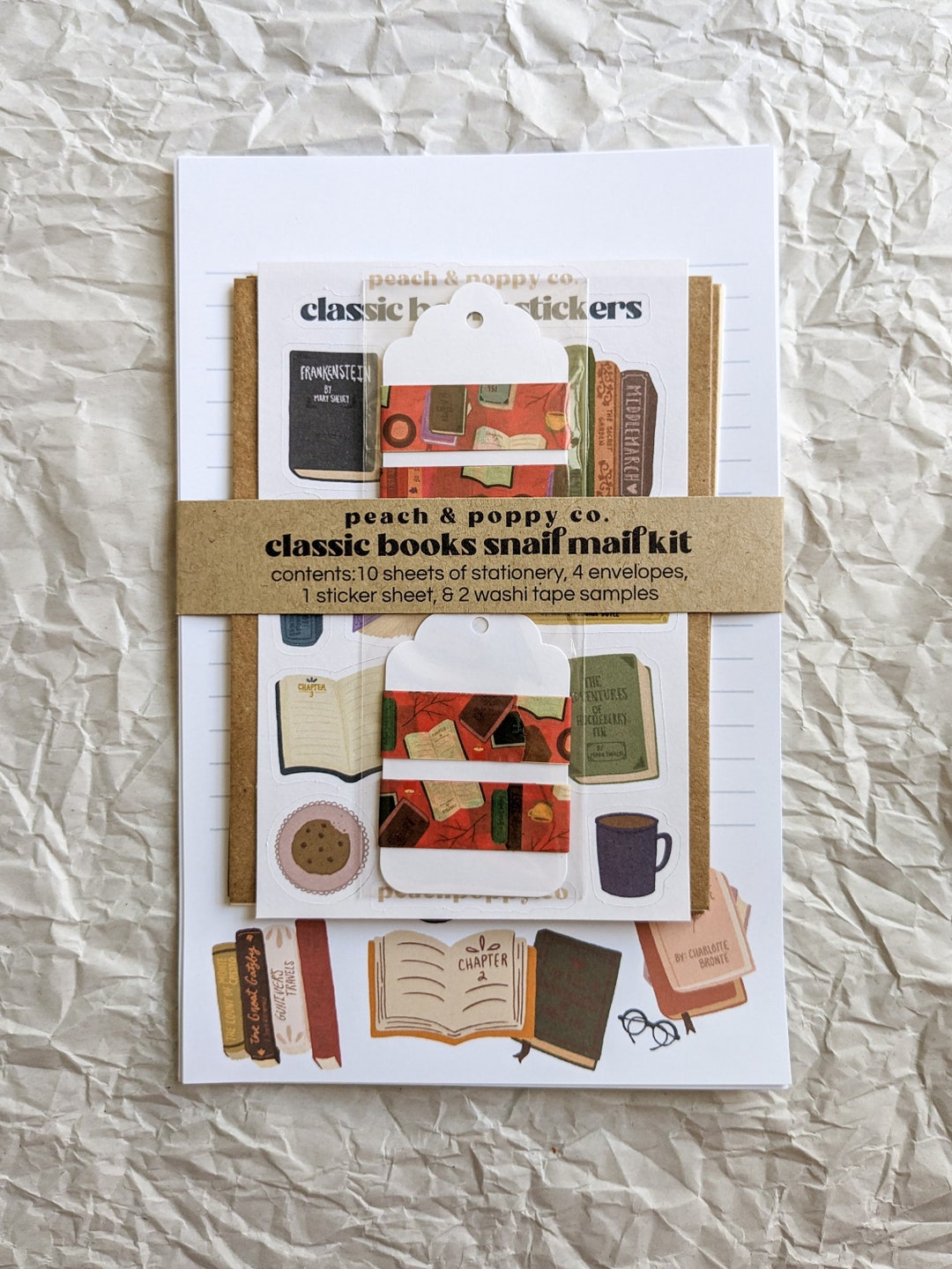 Classic Books Snail Mail Letter Writing Set, Pen Pal Kit, Literature ...