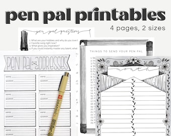 Pen Pal Printable | Etsy