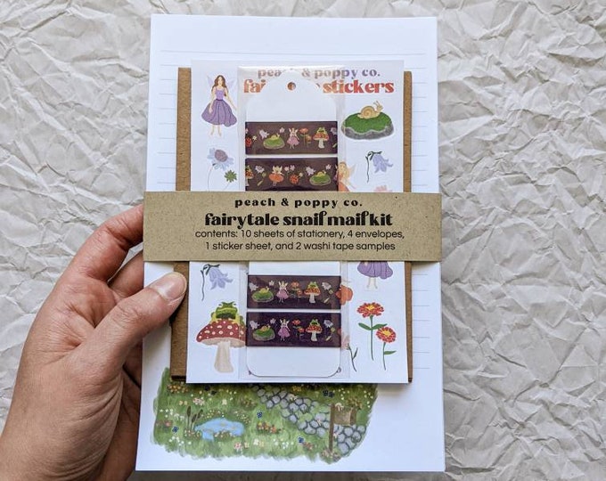 Fairytale Snail Mail Letter Writing Set, Pen Pal Kit, Cottagecore ...