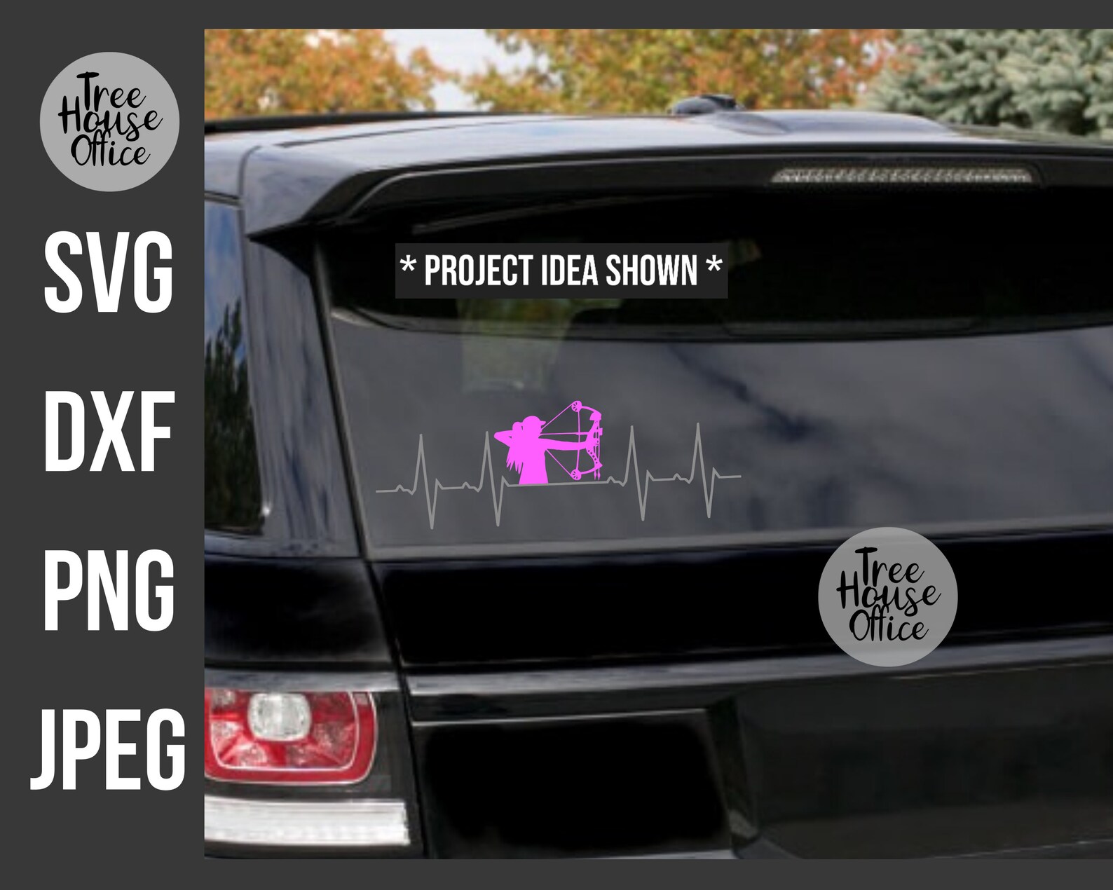 Bow Hunting SVG, Woman Archer Hunter Heartbeat SVG, Bow Hunter Girl ...