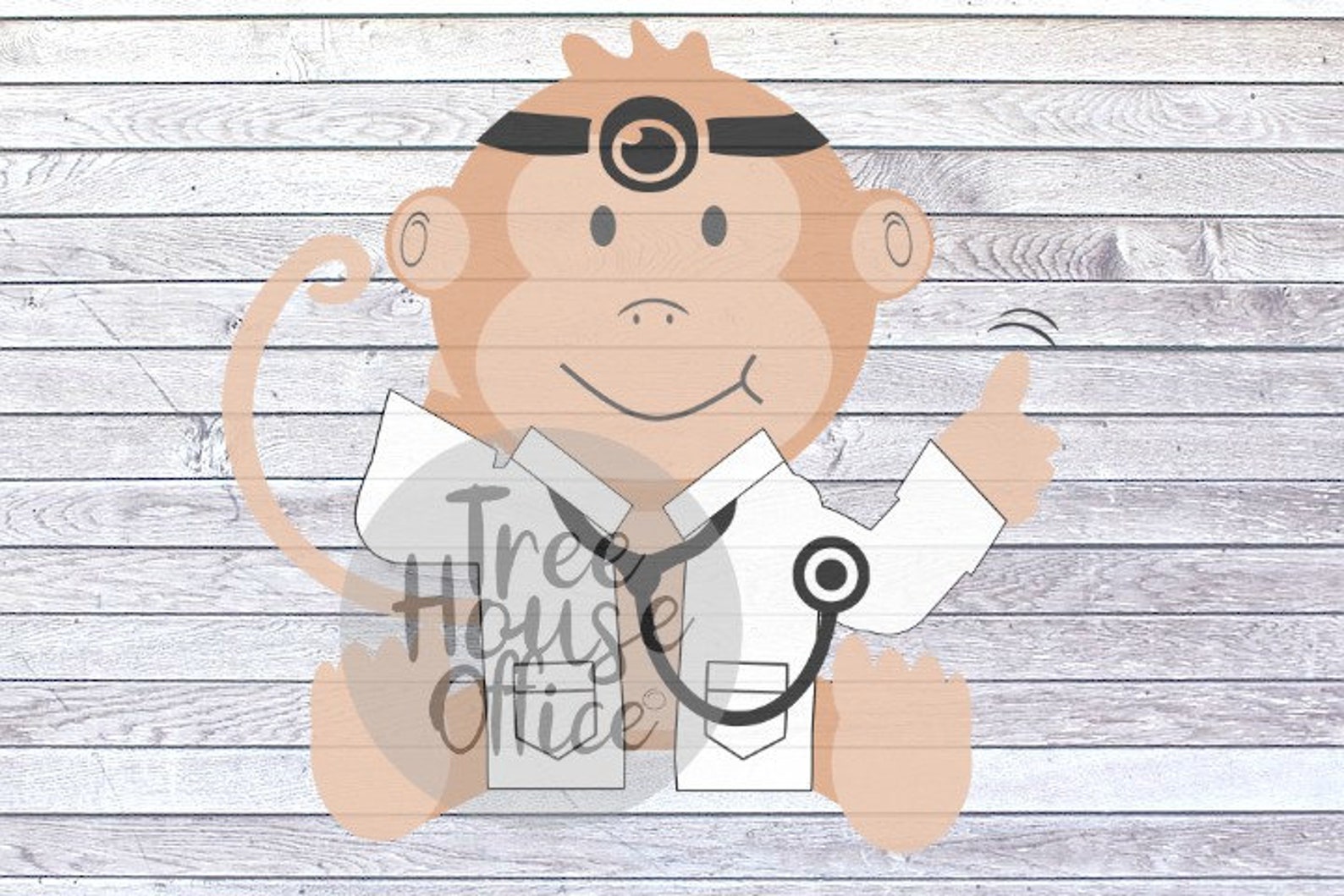 Monkey Doctor Svg/dxf/png/jpeg | Funny Monkey Digital File | Monkey ...
