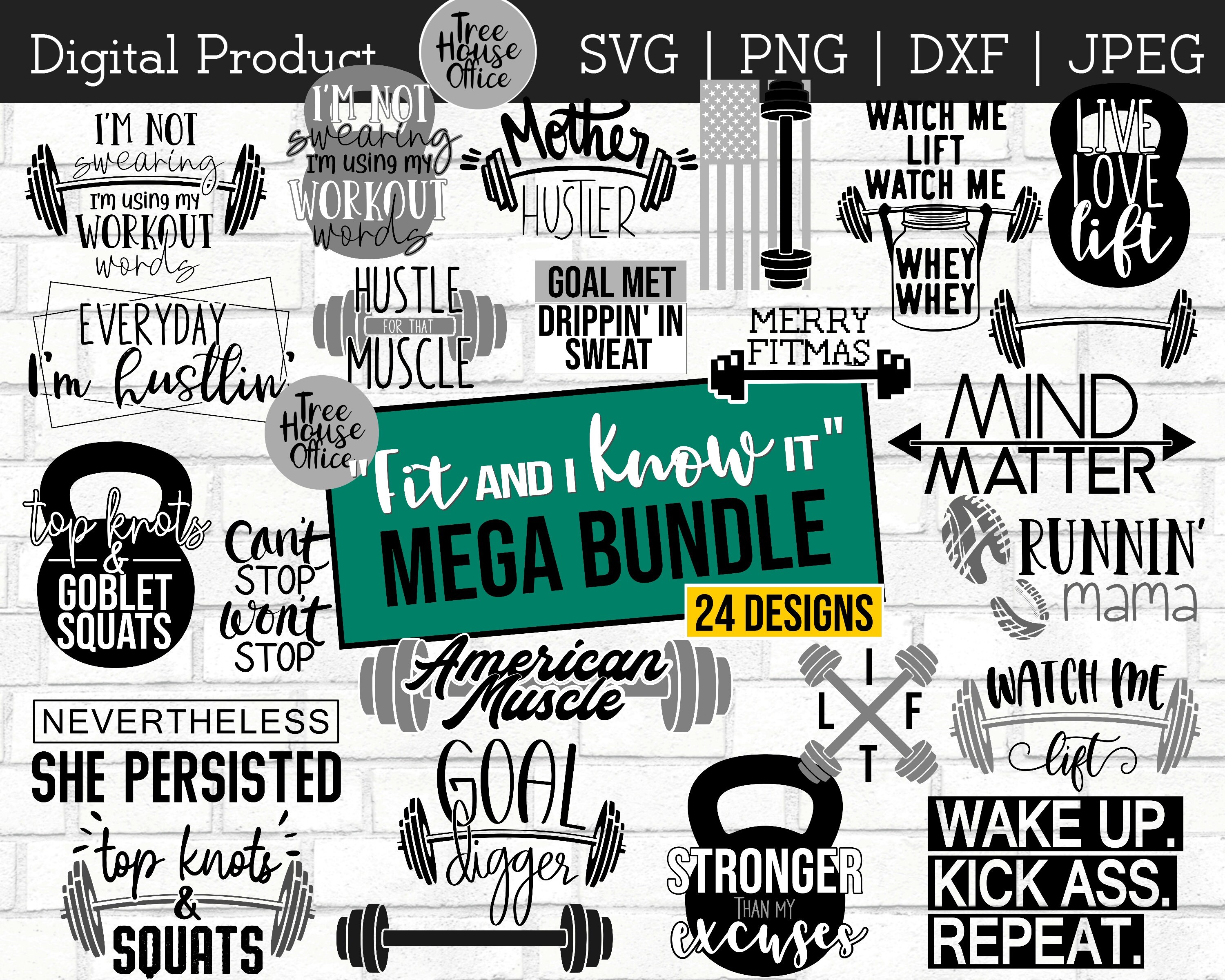 Gym Quotes SVG Bundle, Funny Workout Sayings Svg, Workout Quotes Svg ...