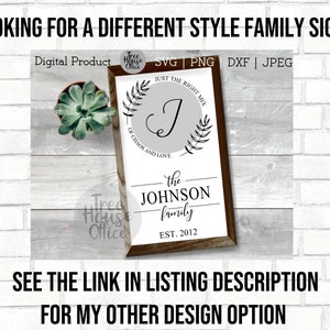 Last Name SVG, DXF, PNG, Jpeg, Family Name Sign Svg, Established Svg ...