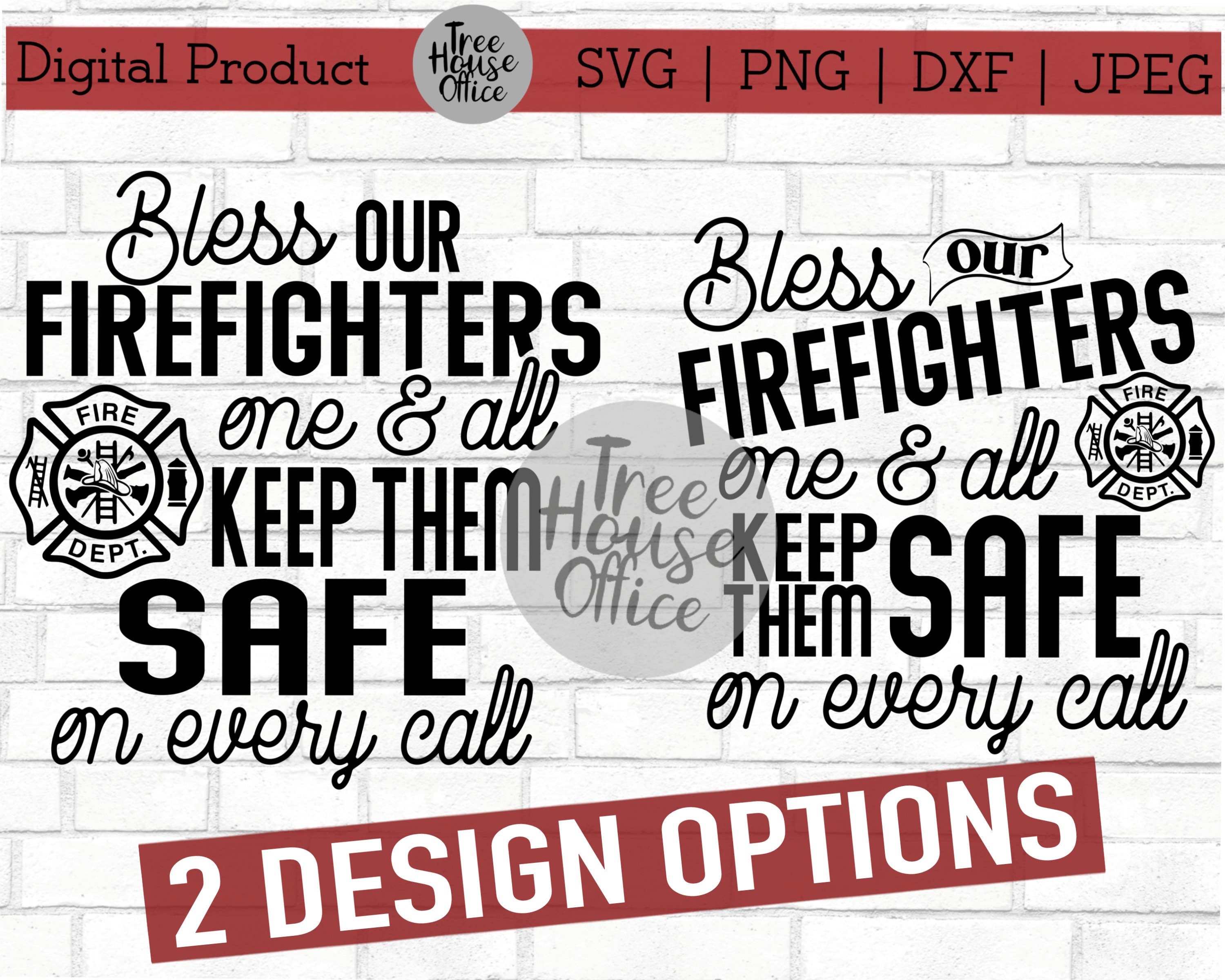 Bless Our Firefighters SVG/DXF/JPEG/png Firefighter svg | Etsy