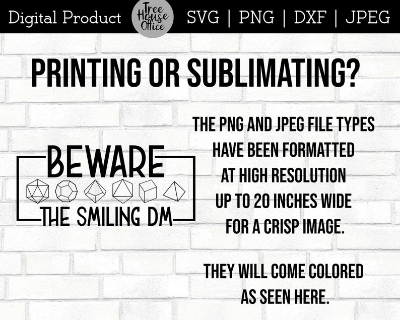 Funny Dnd Quote SVG, Beware the Smiling DM Svg, Dungeons and Dragons DM ...