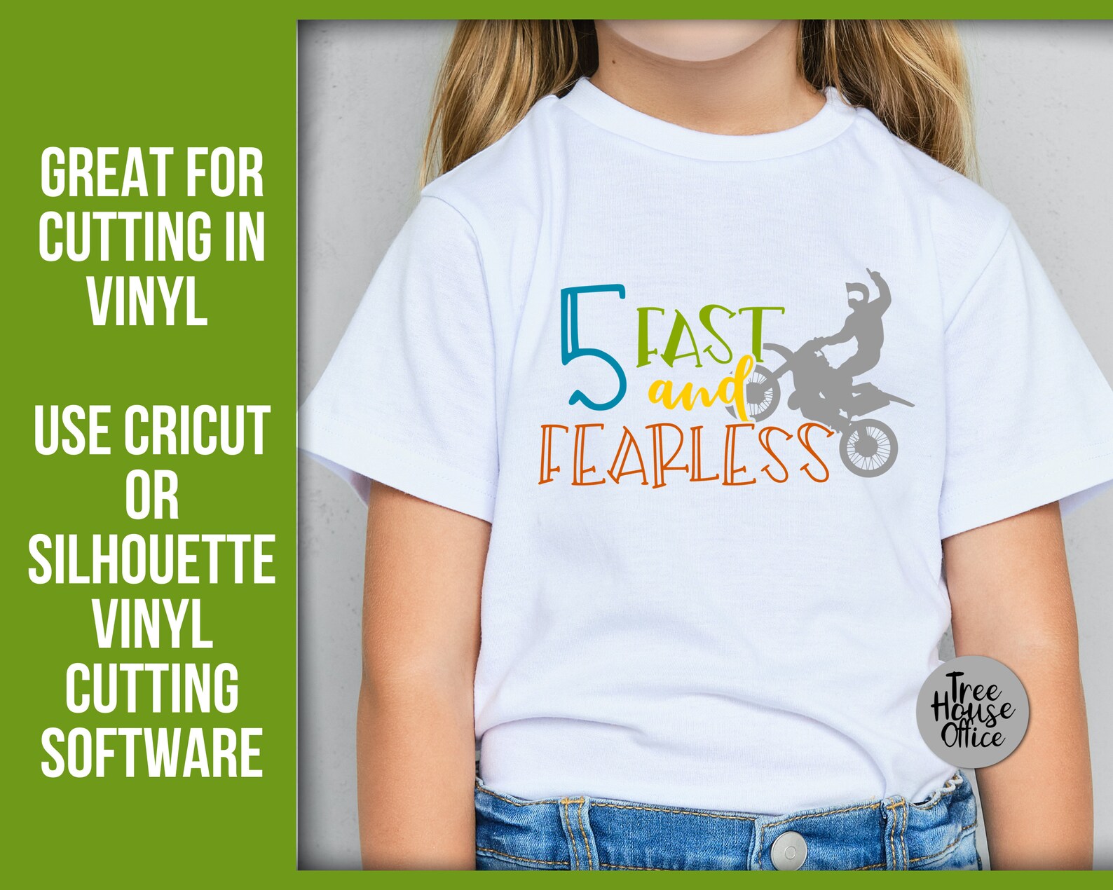 5th Birthday SVG Five Fast and Fearless Dirtbike Birthday SVG - Etsy