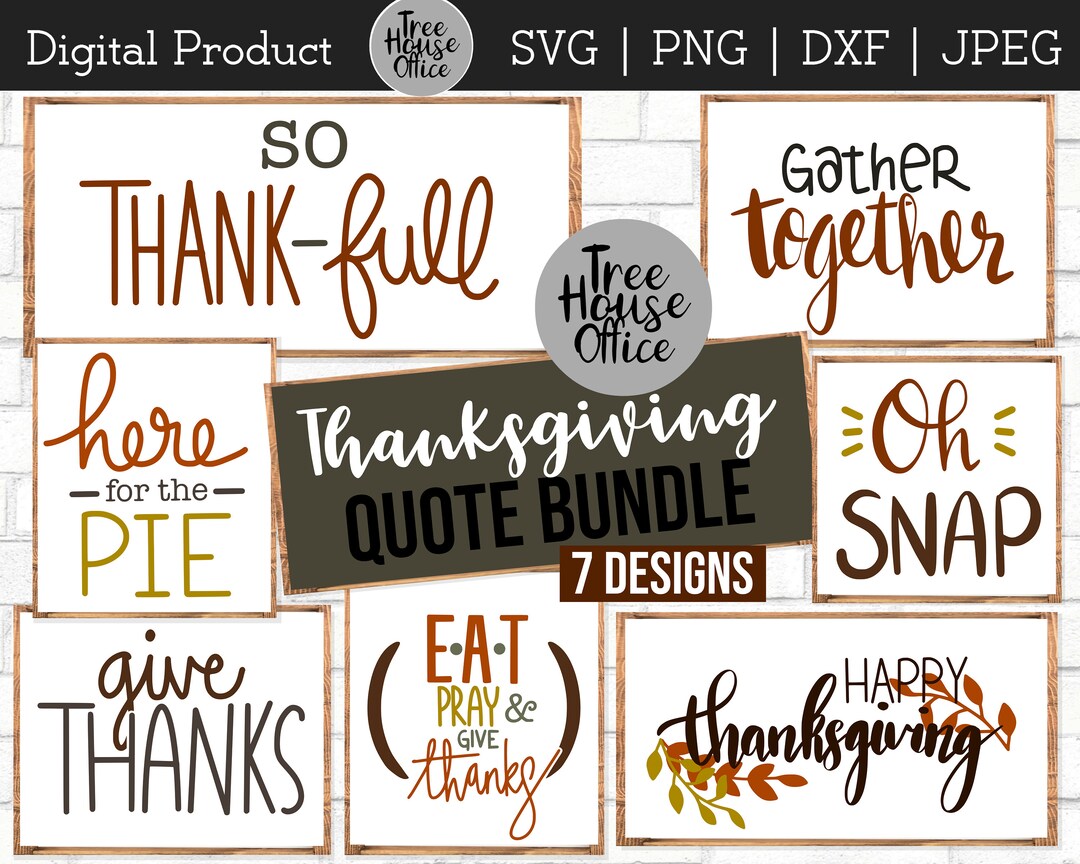 Thanksgiving Sign Making Bundle SVG DXF PNG Jpeg, Happy Thanksgiving ...