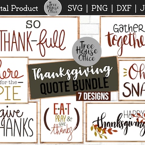 Thanksgiving Sign Making Bundle SVG DXF PNG Jpeg, Happy Thanksgiving ...
