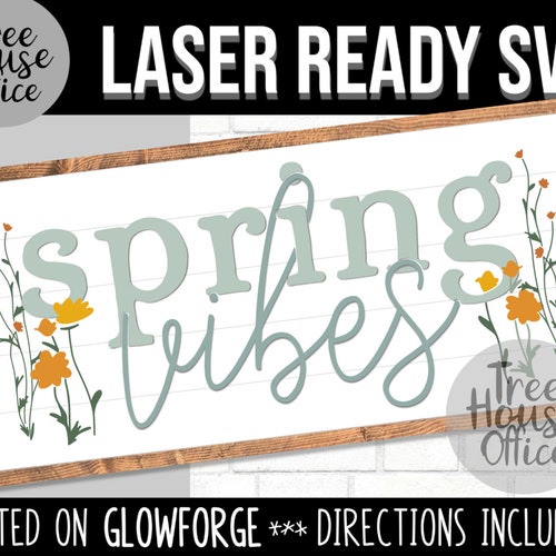 Spring Glowforge SVG Spring Flowers Cut File 3D Laser | Etsy