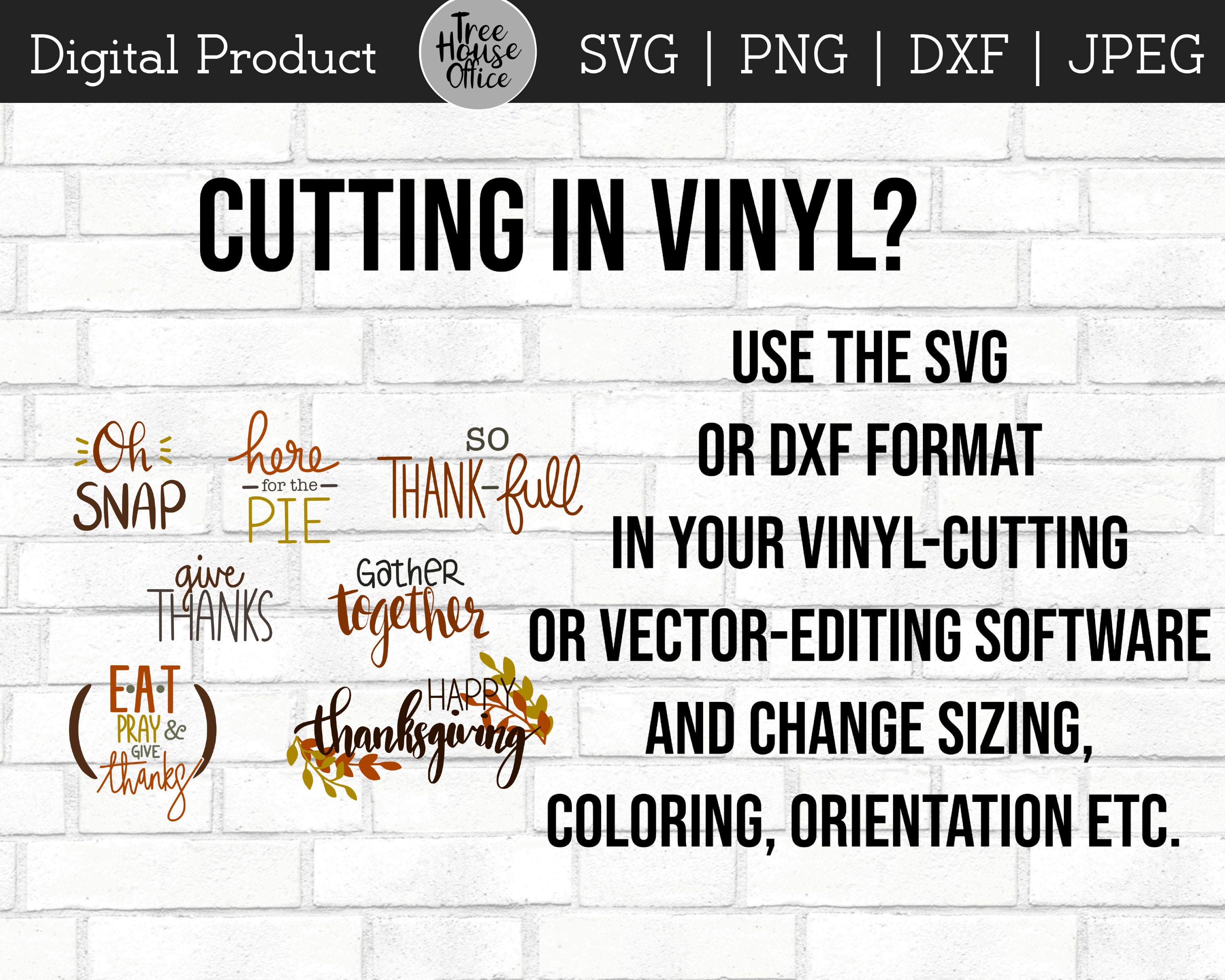 Thanksgiving Sign Making Bundle SVG DXF PNG Jpeg Happy | Etsy