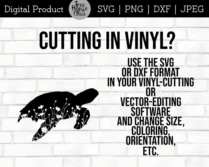 Wildflower Turtle SVG Floral Turtle Cut File Turtle - Etsy