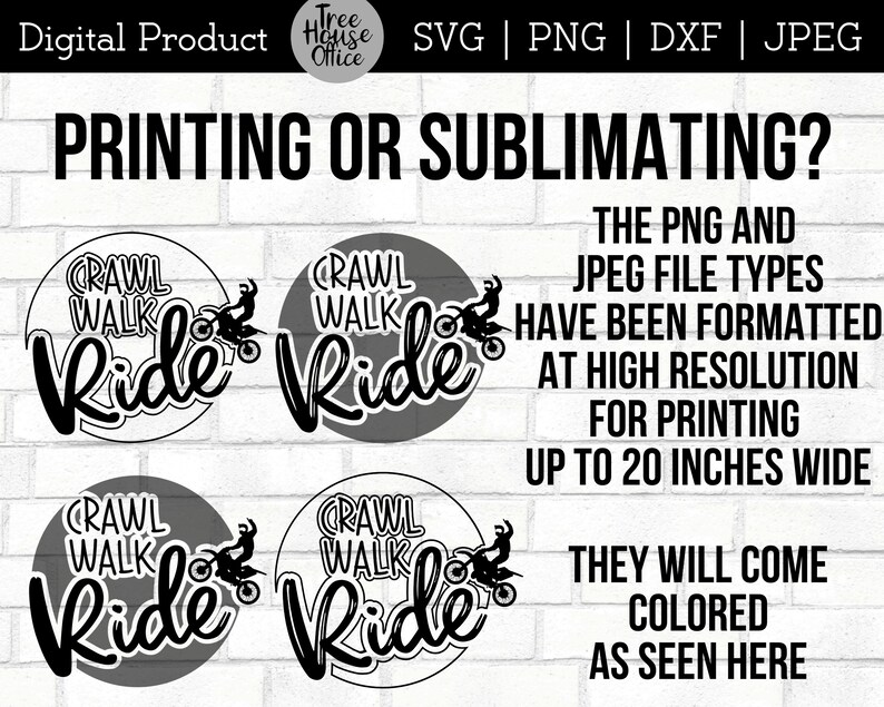 Dirt Bike Quote Svg Crawl Walk Ride Svg Funny Motocross - Etsy
