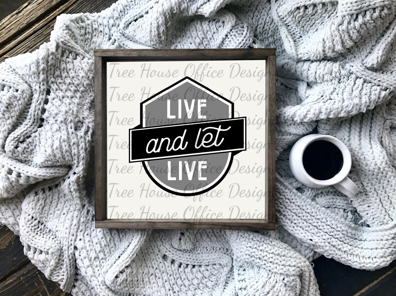 PRINTABLE Live and Let Live Sign PNG/JPEG Inspirational | Etsy