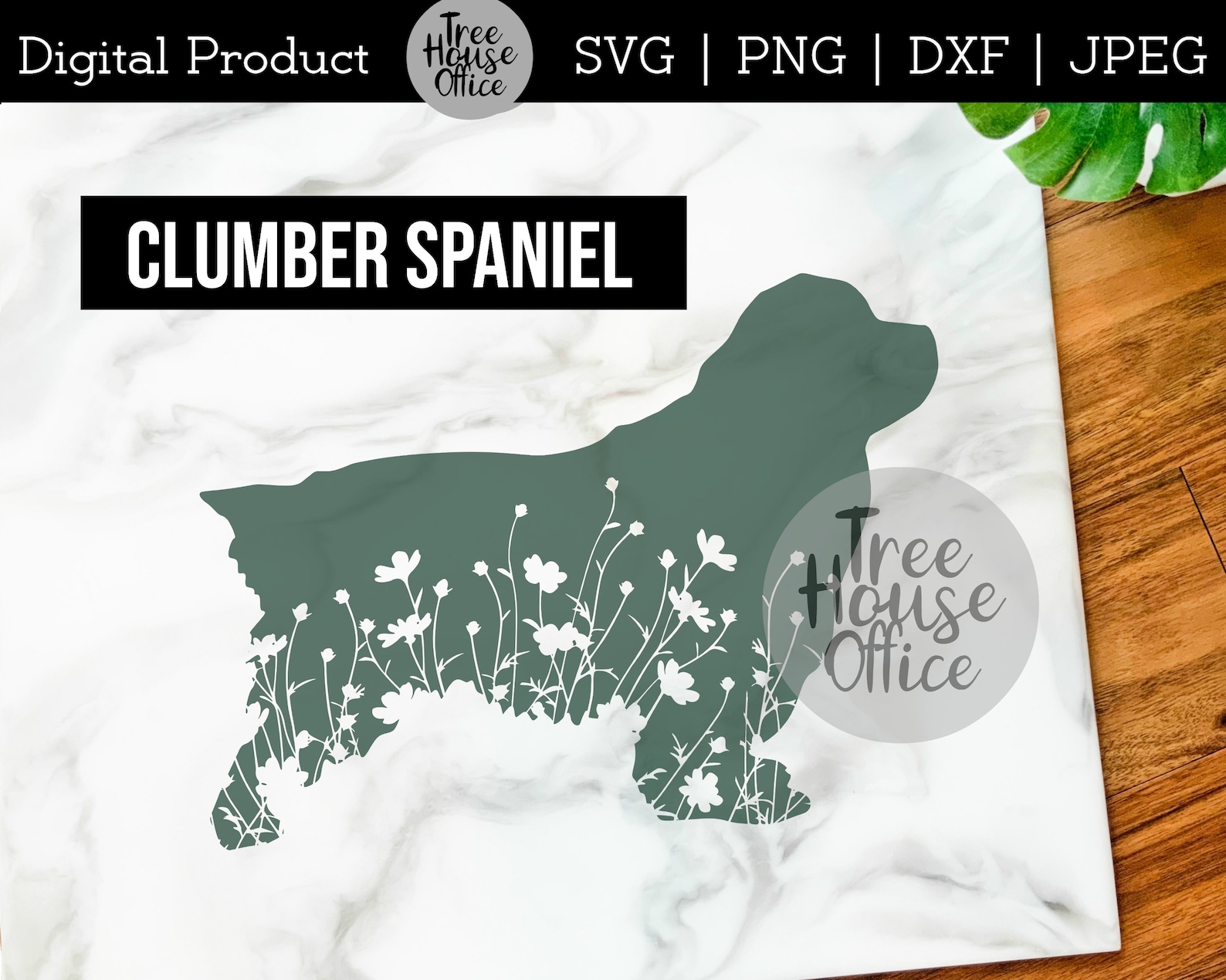 Clumber Spaniel SVG, DXF PNG Jpeg, Clumber Spaniel Dog Mandala ...