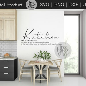 Kitchen Definition SVG, JPEG, PNG, Dxf, Farmhouse Kitchen Sign Design ...