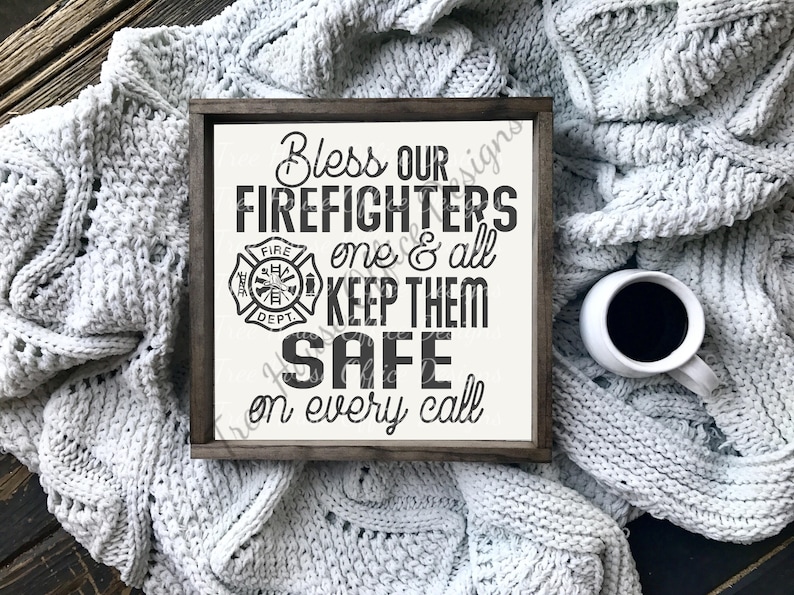 Bless Our Firefighters Svg/dxf/jpeg/png Firefighter Svg - Etsy