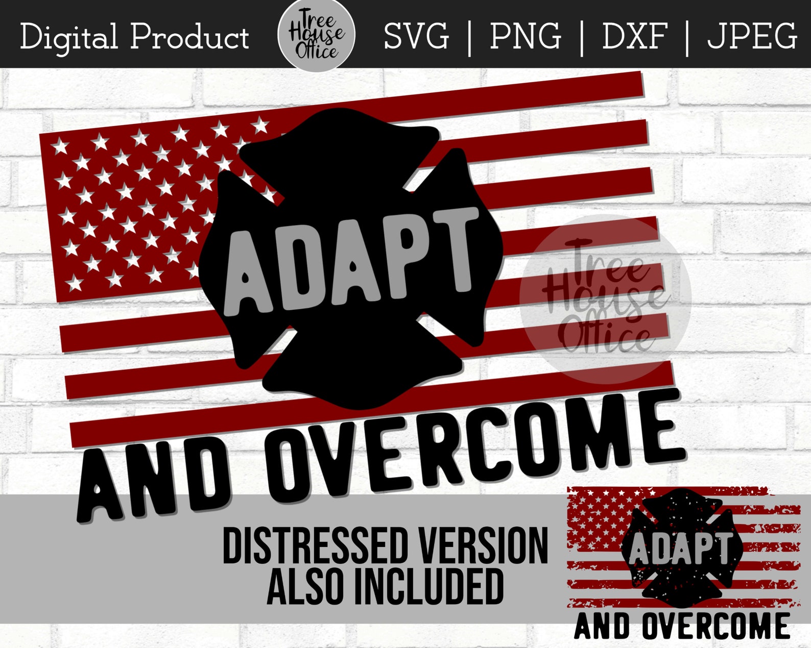 Adapt and Overcome SVG JPEG PNG Dxf Firefighter Saying - Etsy