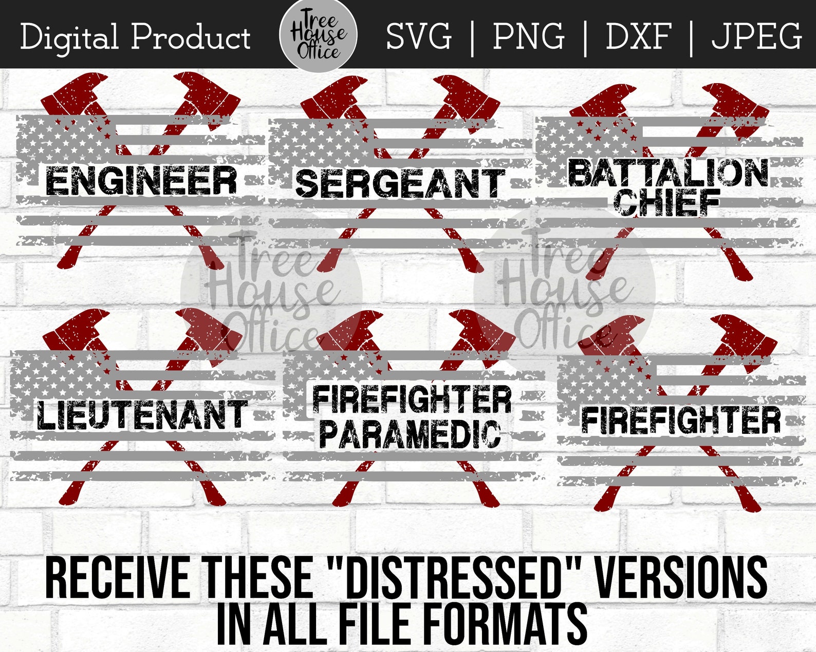 Firefighter SVG, Fire Department Positions & Titles Cut File ...