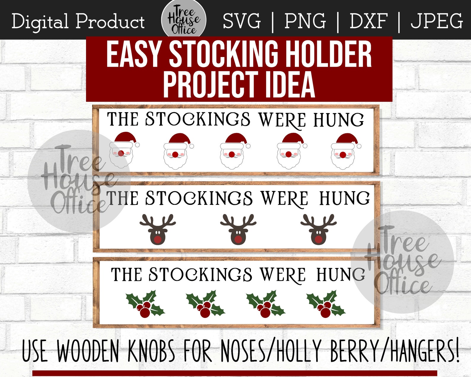 The Stockings Were Hung Svg/dxf/png/jpeg Stocking Holder Sign | Etsy