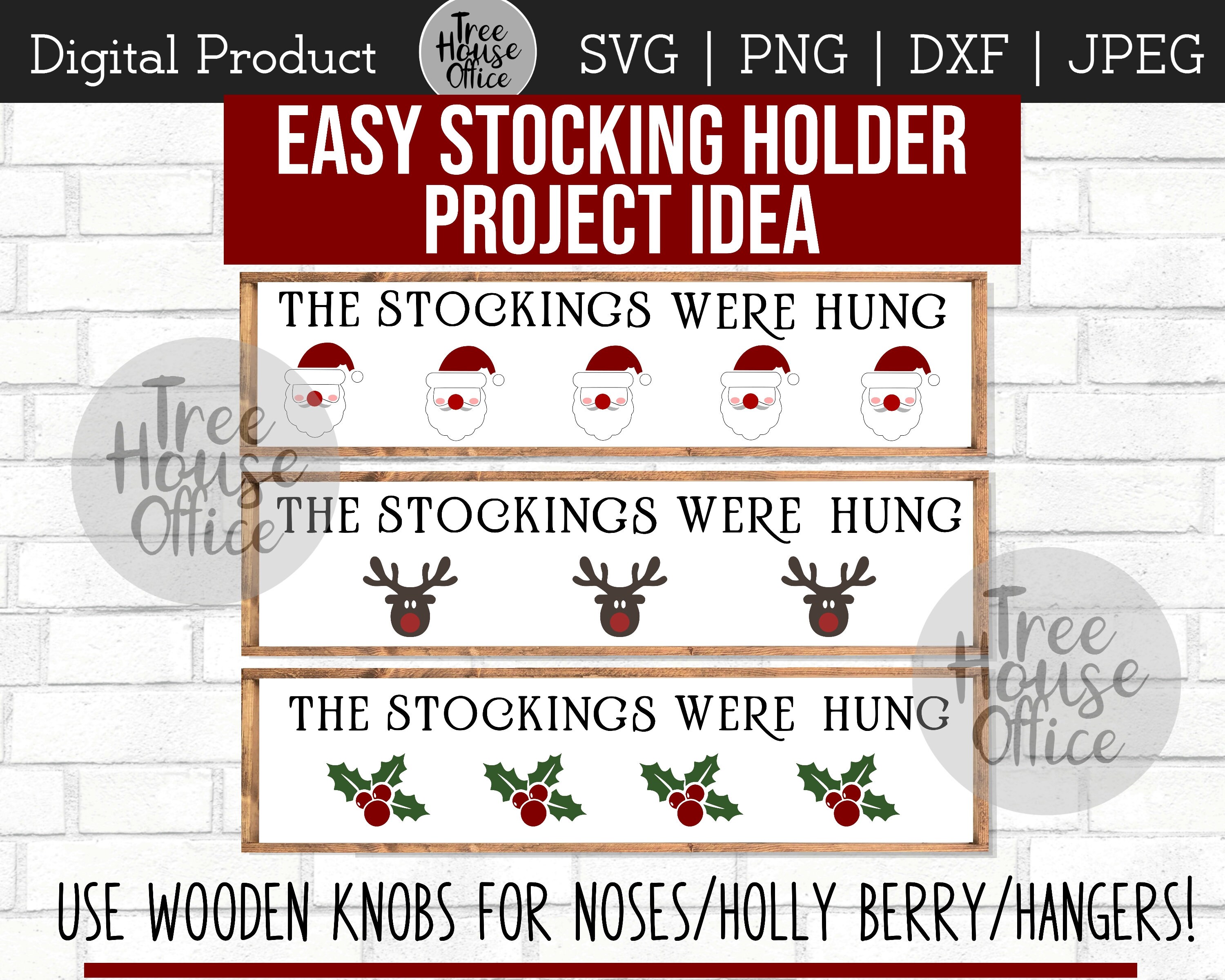 The Stockings Were Hung Svg/dxf/png/jpeg Stocking Holder Sign - Etsy Canada