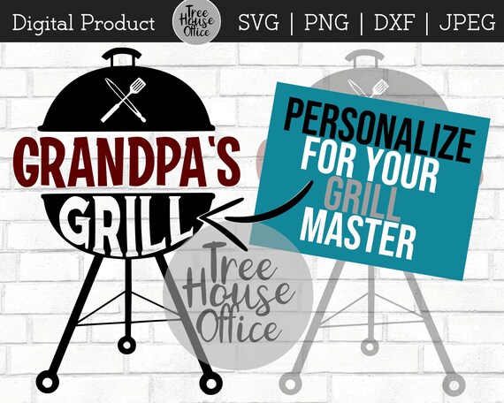 Personalized Name Bbq Svg/dxf/png/jpeg Father's Day Grill | Etsy