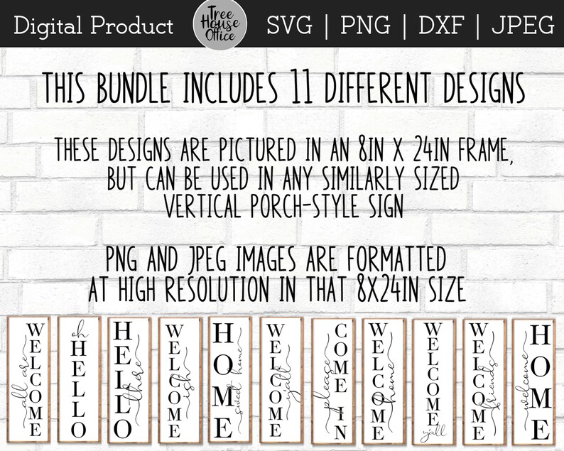 Front Porch Sign Bundle SVG Vertical Porch Sign Svg Welcome - Etsy