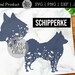 Schipperke SVG DXF PNG Jpeg, Floral Schipperke Mandala Zentangle Svg ...