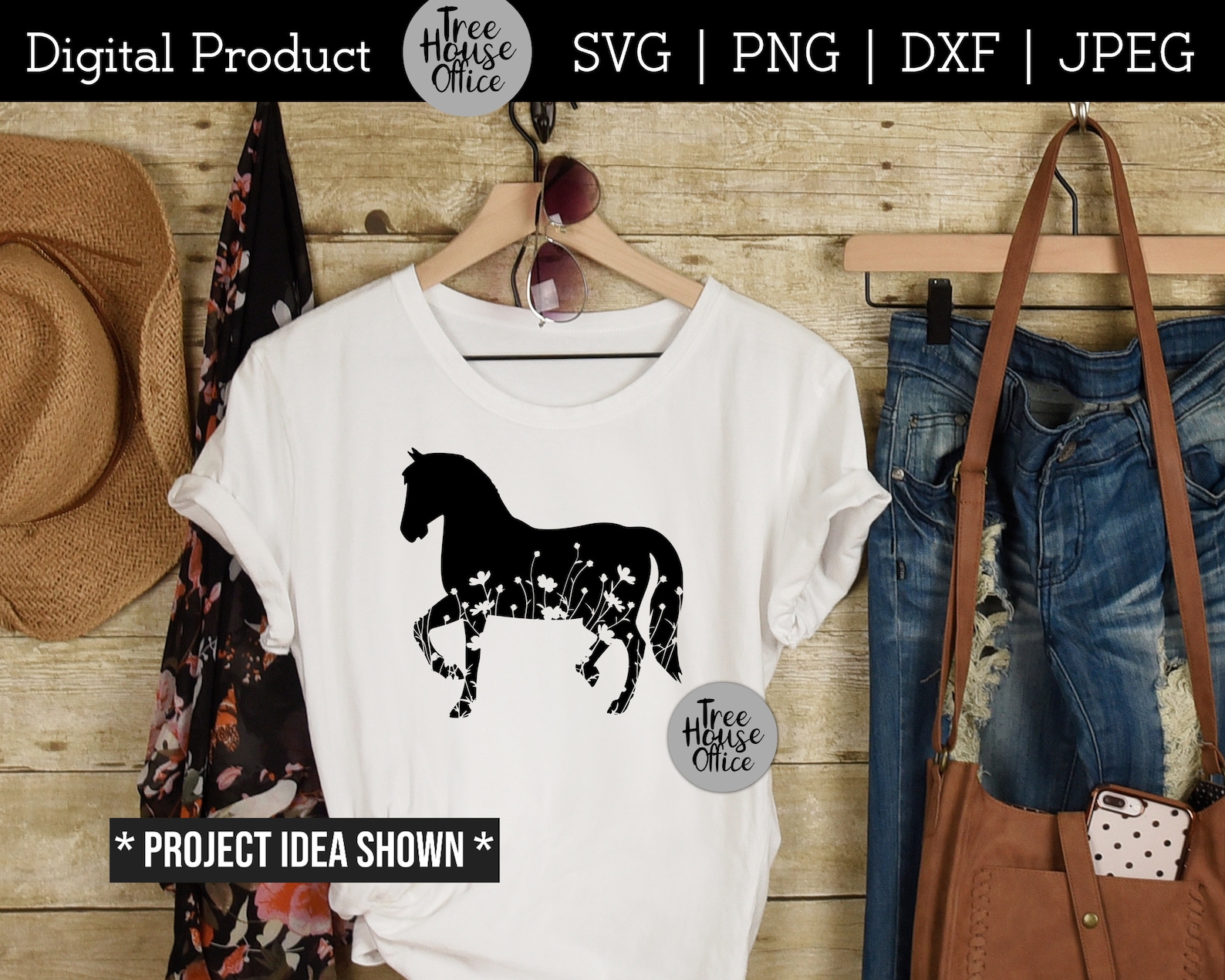 Floral Horse SVG Horse With Flowers Cut File Horse | Etsy