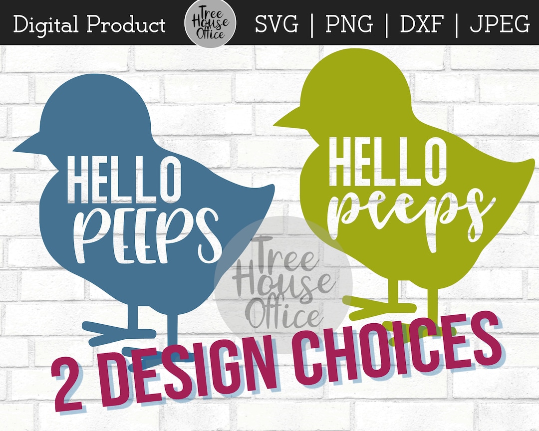 Hello Peeps SVG, Cute Easter Chick Svg, Welcome Sign for Spring Svg ...