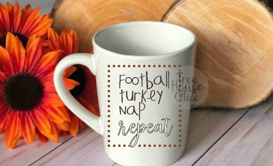 Football Turkey Nap Repeat SVG DXF PNG Jpeg Thanksgiving | Etsy
