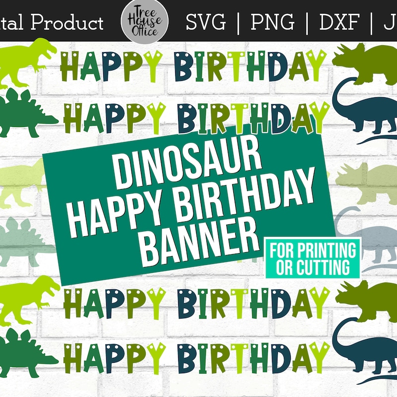 Dinosaur Happy Birthday - Etsy