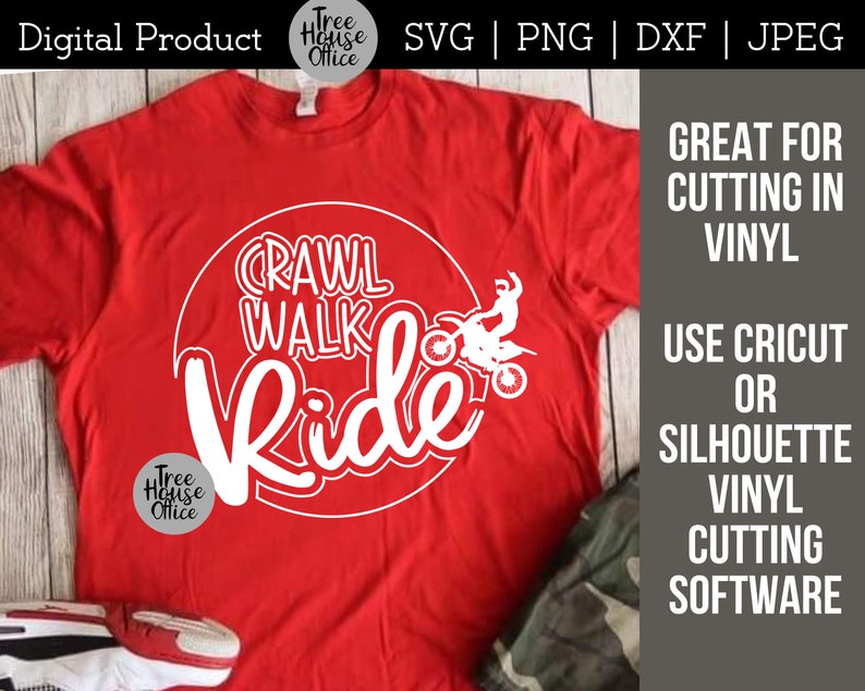 Dirt Bike Quote Svg Crawl Walk Ride Svg Funny Motocross - Etsy