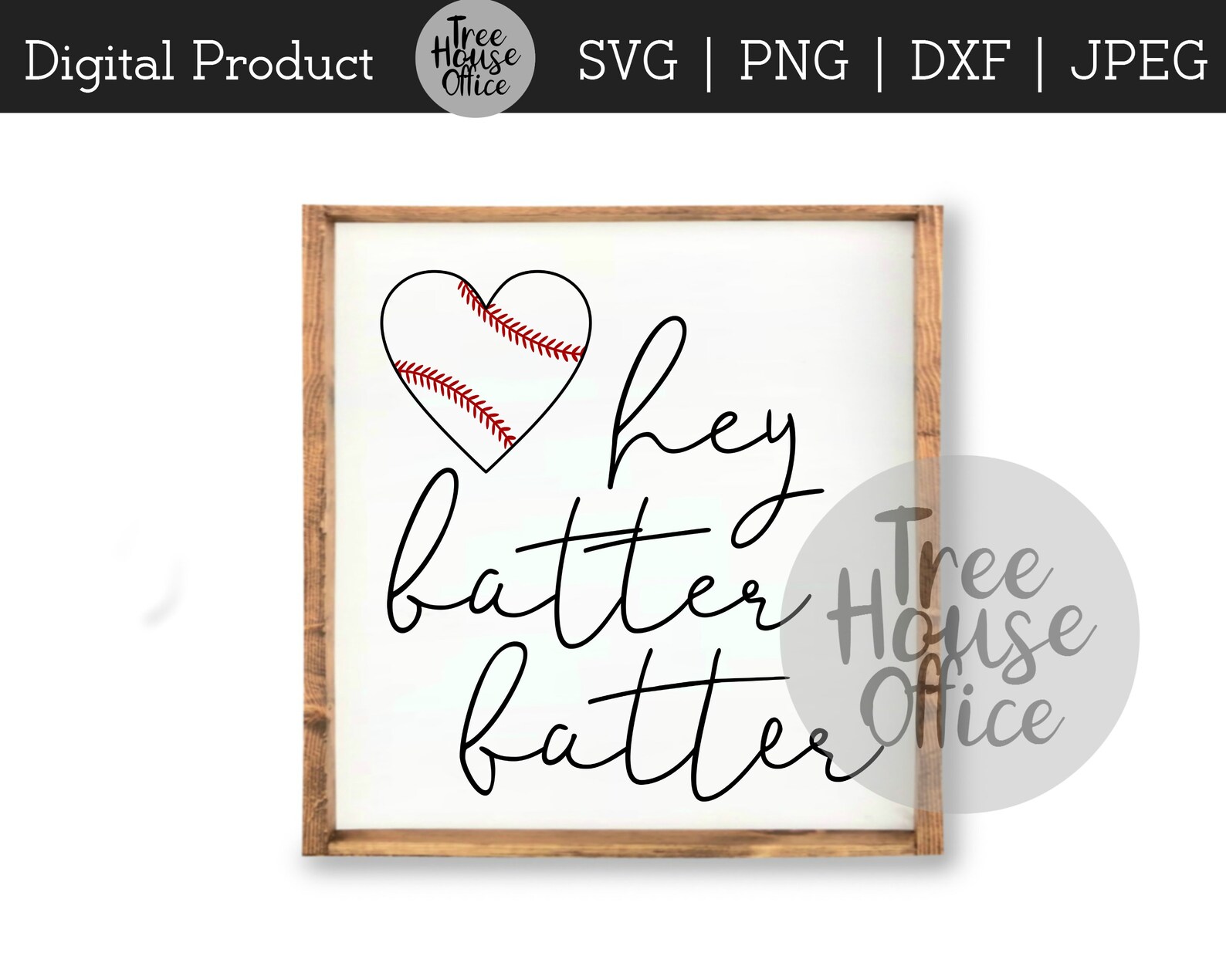 Hey Batter Batter SVG DXF/PNG/jpeg Baseball Saying Digital | Etsy