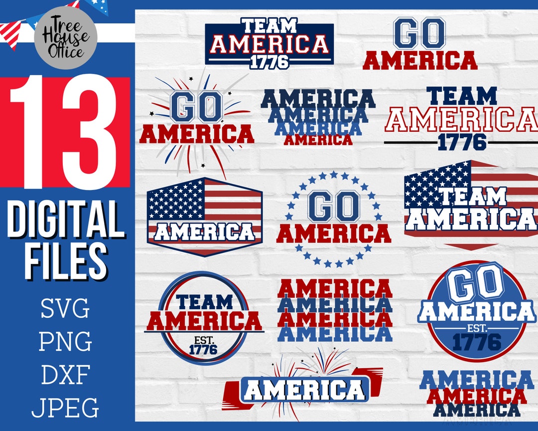Team America SVG Bundle, Go America Svg, Go USA Svg Cut File, America ...