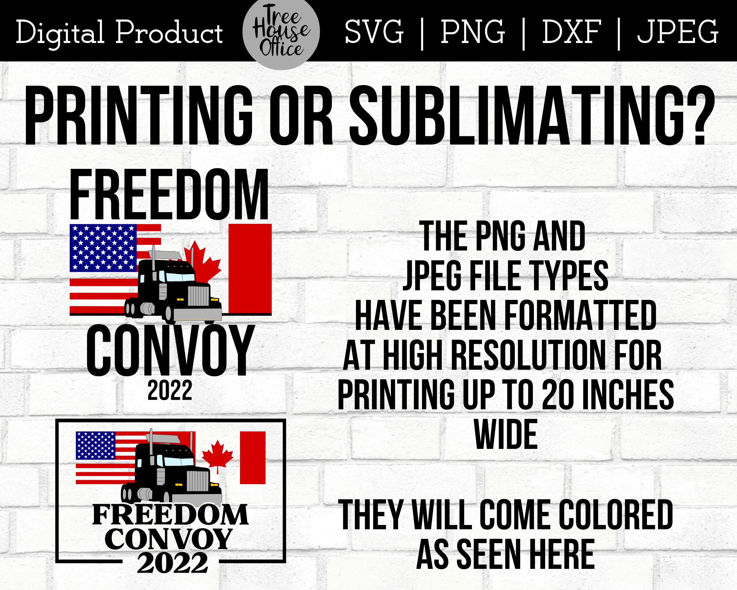 Freedom Convoy 2022 SVG, Freedom Convoy Cut File, Trucking Freedom ...