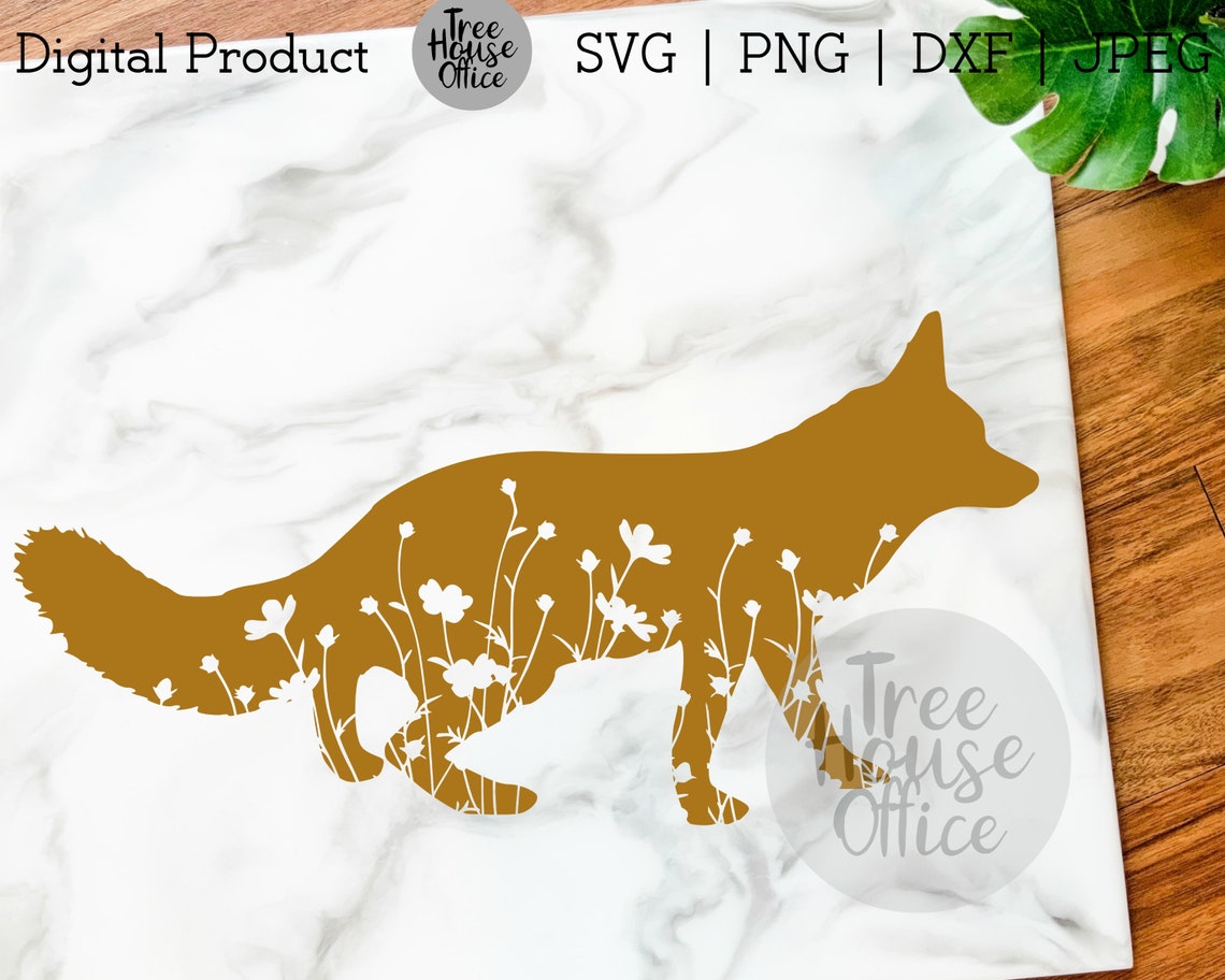 Floral Fox Svg/dxf/png/jpeg Animal Clip Art Fox Mandela | Etsy