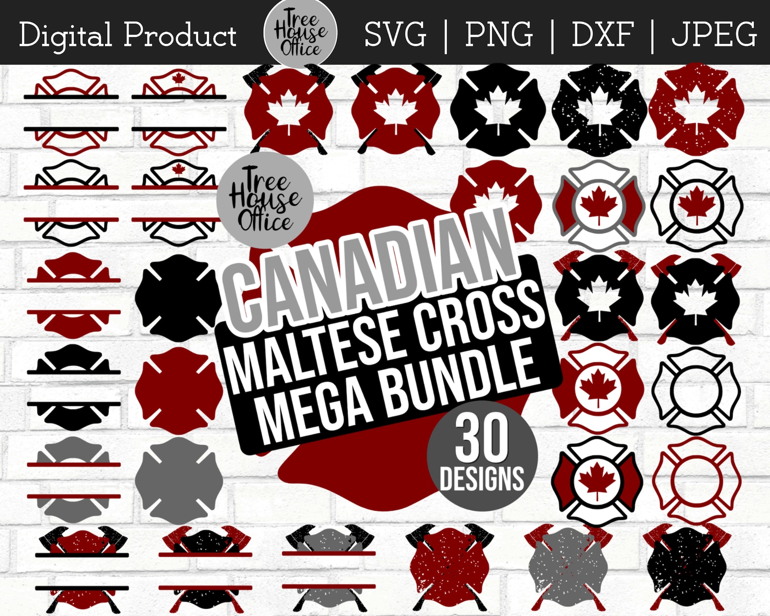 Maltese Cross Bundle SVG DXF Png Jpeg Fire Department Svg | Etsy