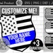 Police Badge SVG DXF Png, Customize Law Enforcement Symbol, Personalize ...