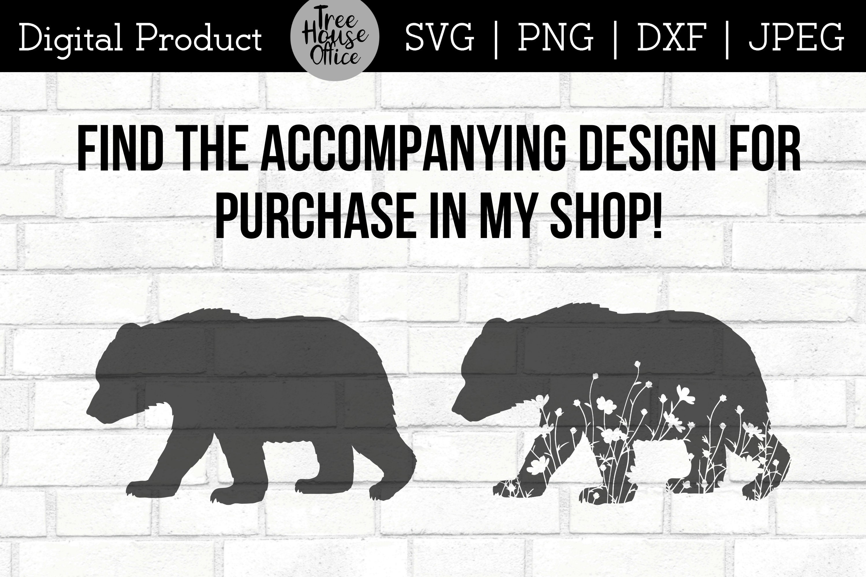 Bear Silhouette SVG Bear Cut File Bear Outline SVG Bear PNG | Etsy