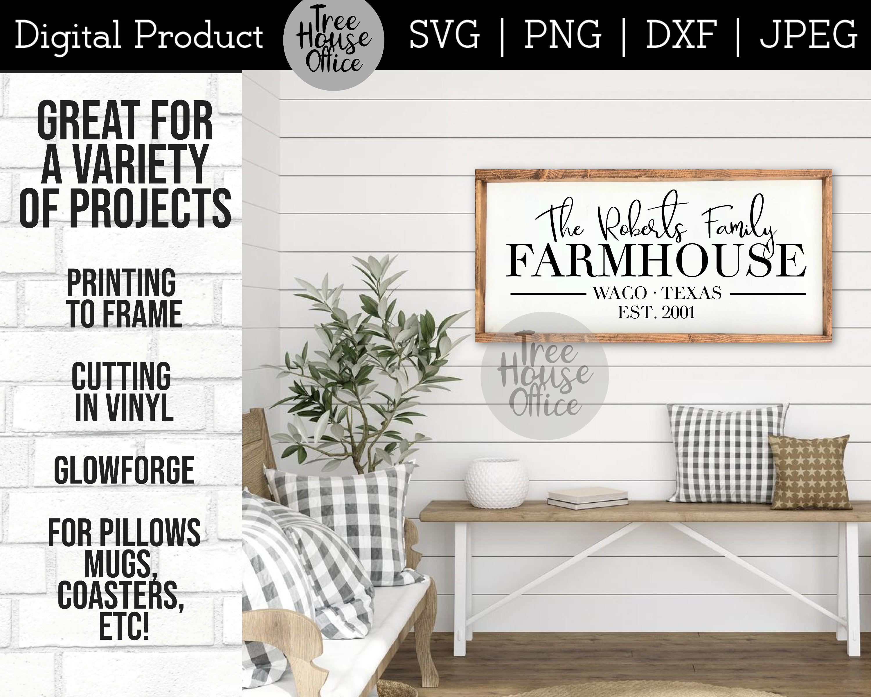 Personalized Family Farmhouse Custom Farmhouse Sign SVG | Etsy