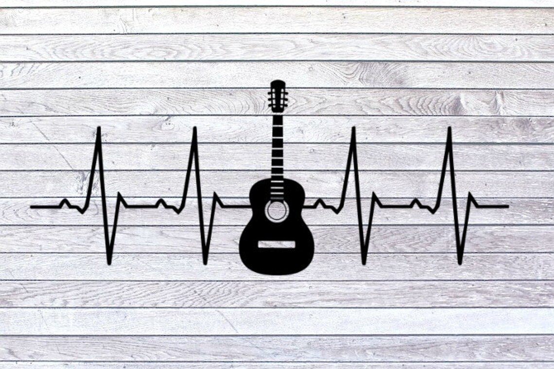 Guitar Heartbeat SVG/DXF/PNG/jpeg Guitar svg Musician cut | Etsy