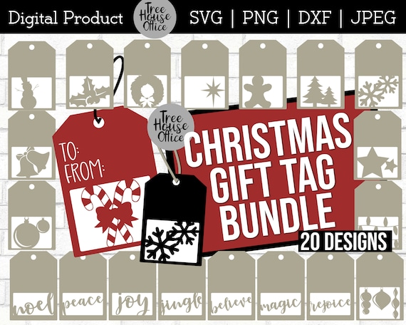 Christmas Gift Tag SVG Present Tag Cut File Package Gift Tag | Etsy