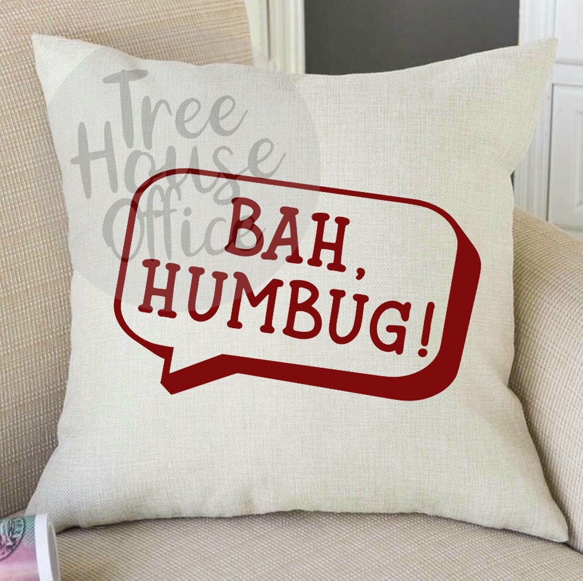 Bah Humbug SVG DXF PNG Jpeg Funny Christmas Quote Scrooge | Etsy