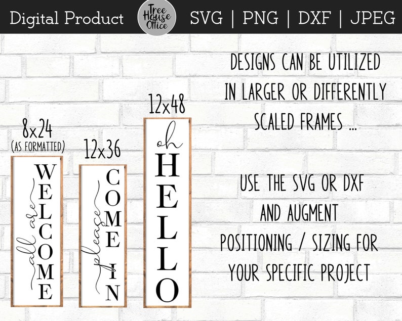Front Porch Sign Bundle SVG Vertical Porch Sign Svg Welcome - Etsy