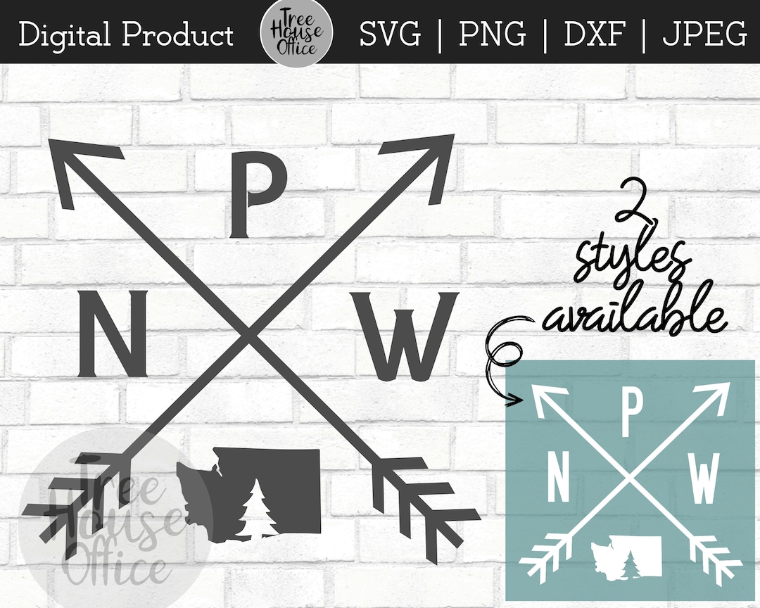 PNW Washington SVG, Washington State Pacific Northwest Cut File ...