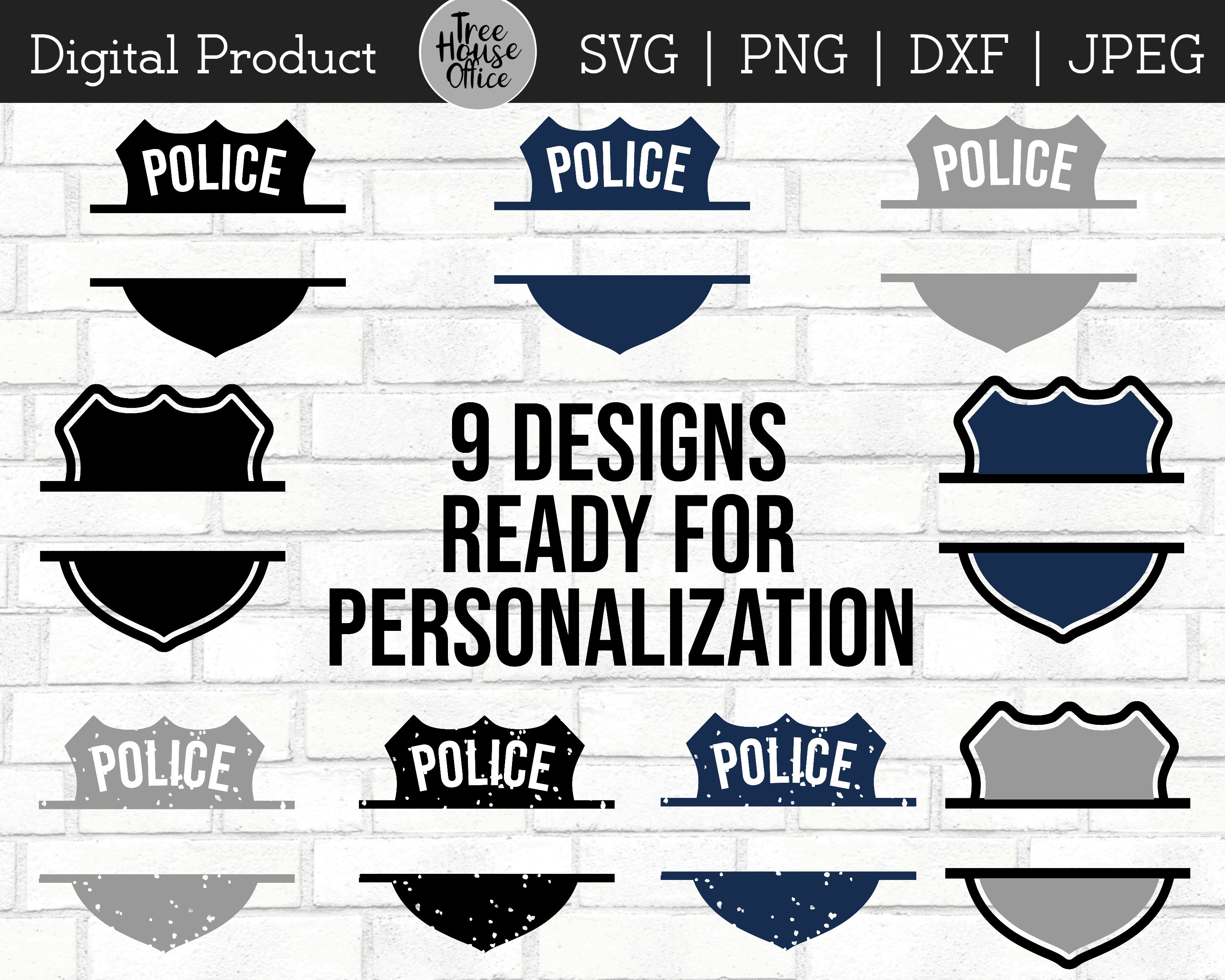 Police Badge SVG Bundle DXF png Law Enforcement Symbol Cop | Etsy