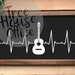 Guitar Heartbeat Svg/dxf/png/jpeg | Guitar Svg | Musician Cut File ...