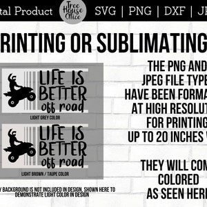 Quad Quote SVG, Life is Better off Road ATV 4 Wheeler Cut File, Quad ...