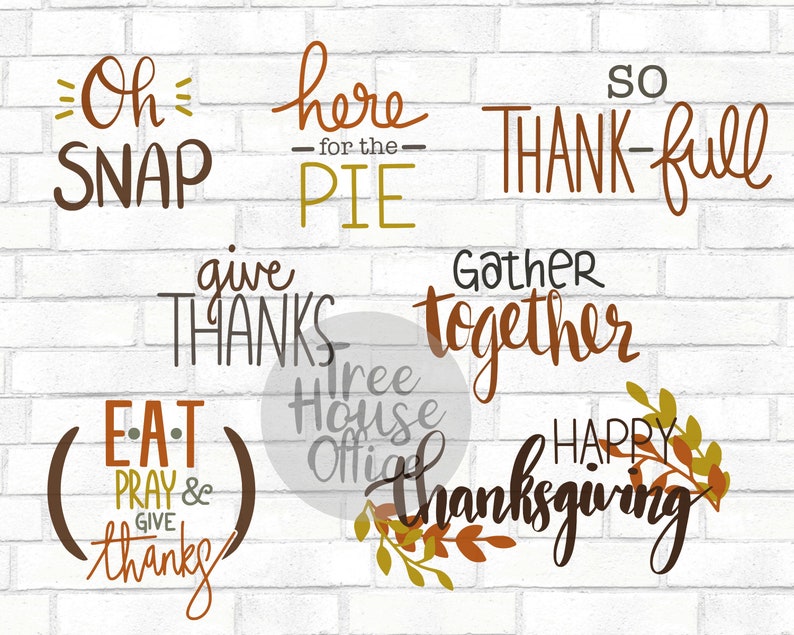 Thanksgiving Sign Making Bundle SVG DXF PNG jpeg Happy | Etsy