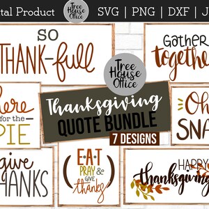 Thanksgiving Sign Making Bundle SVG DXF PNG Jpeg, Happy Thanksgiving ...